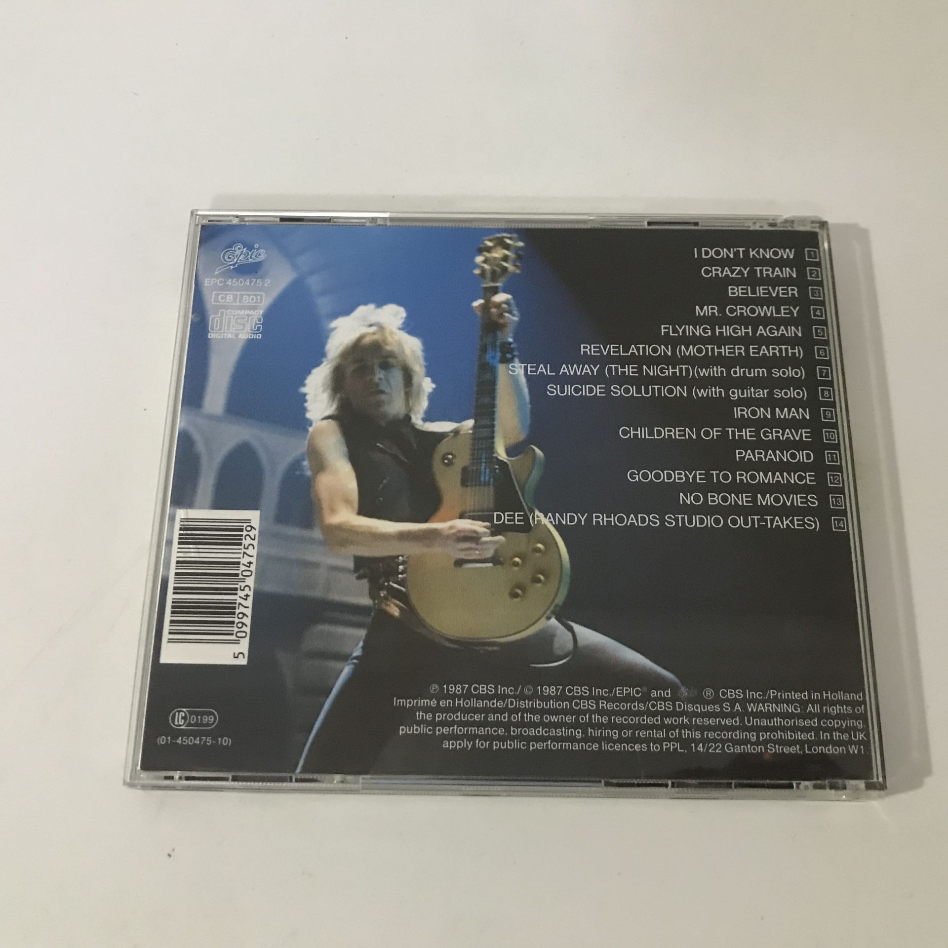 Ozzy Osbourne – Randy Rhoads Tribute Plak, CD, DVD Satın Al