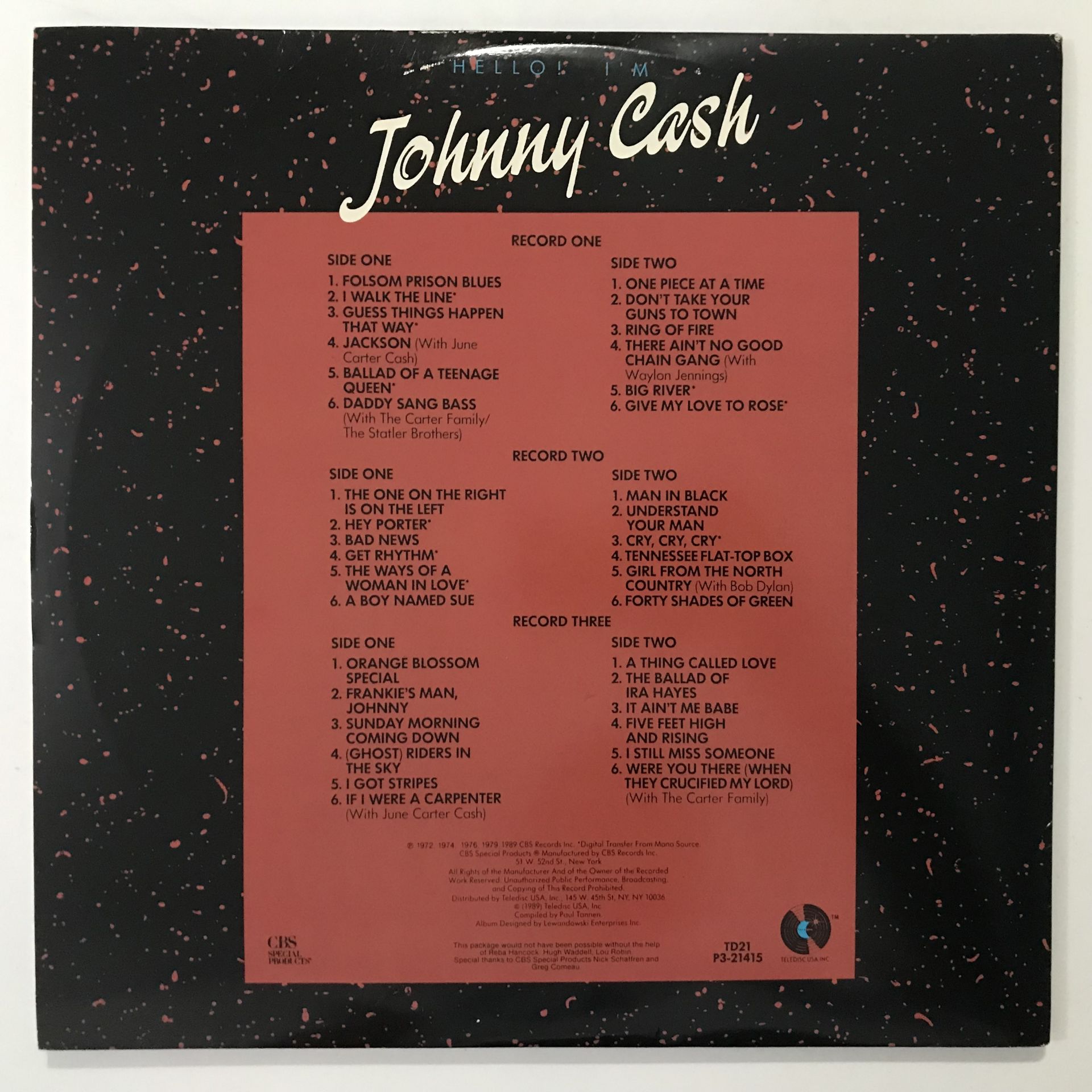 Johnny Cash – Hello! I'm Johnny Cash 3 LP Plak, CD, DVD Satın Al