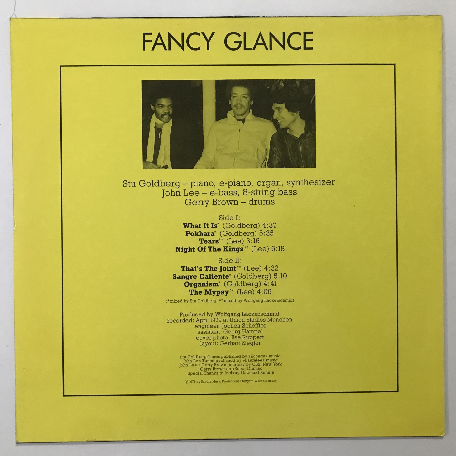 Stu Goldberg • John Lee • Gerry Brown – Fancy Glance Plak, CD, DVD Satın Al