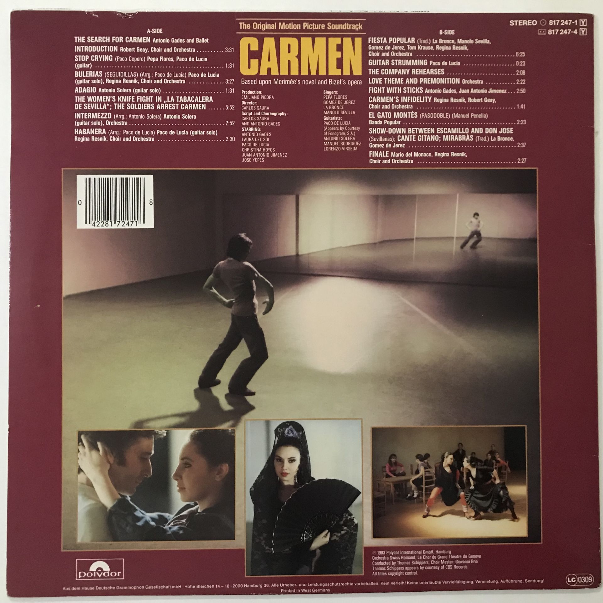 Carmen - The Original Motion Picture Soundtrack Plak, CD, DVD Satın Al