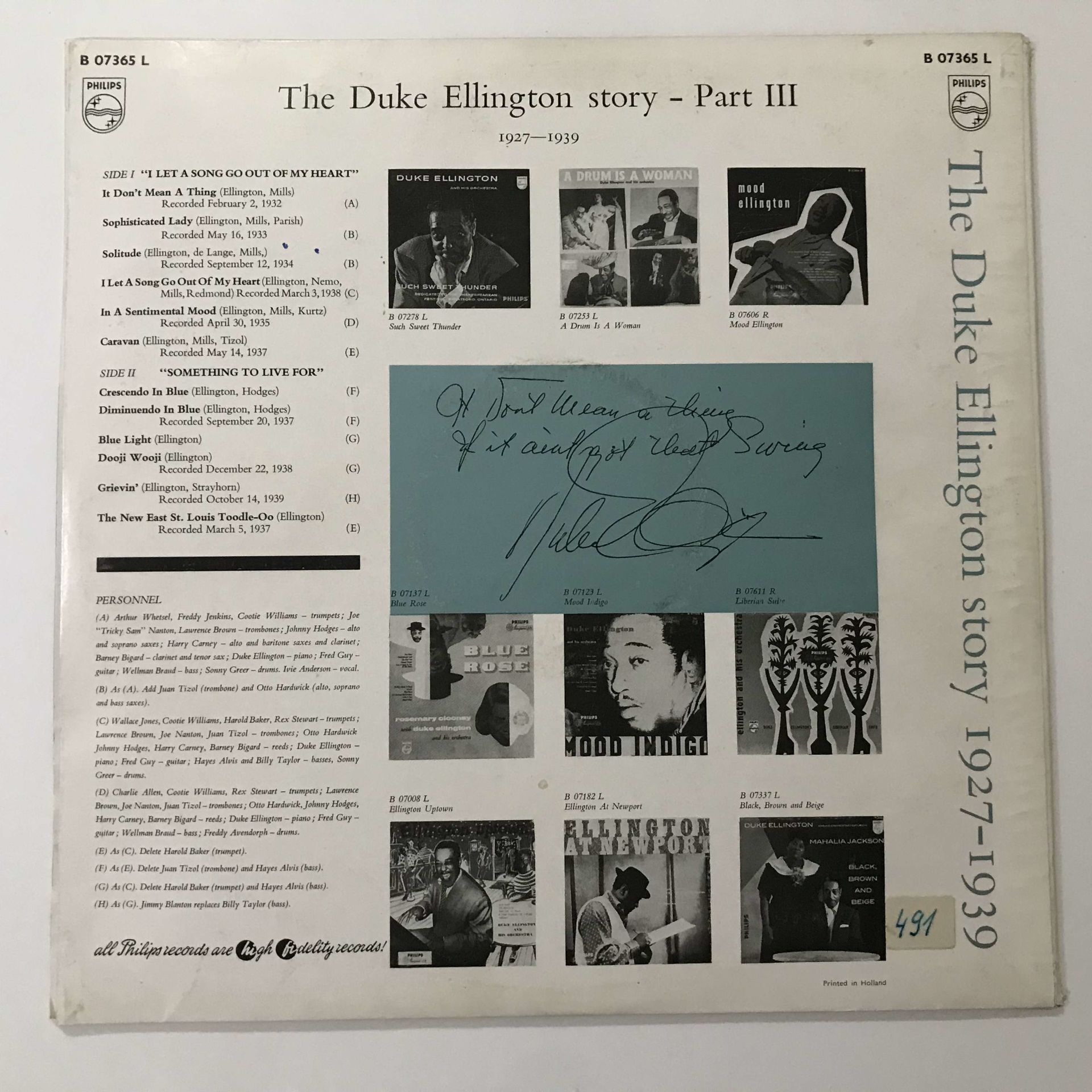 Duke Ellington – The Duke Ellington Story - Volume 3 (1927-1939) Plak ...