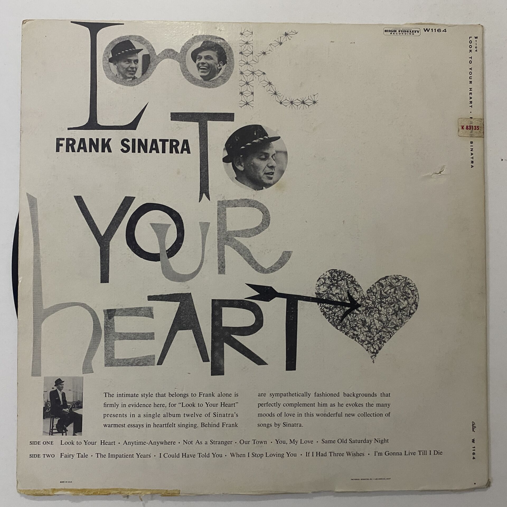 Frank Sinatra – Look To Your Heart Plak, CD, DVD Satın Al