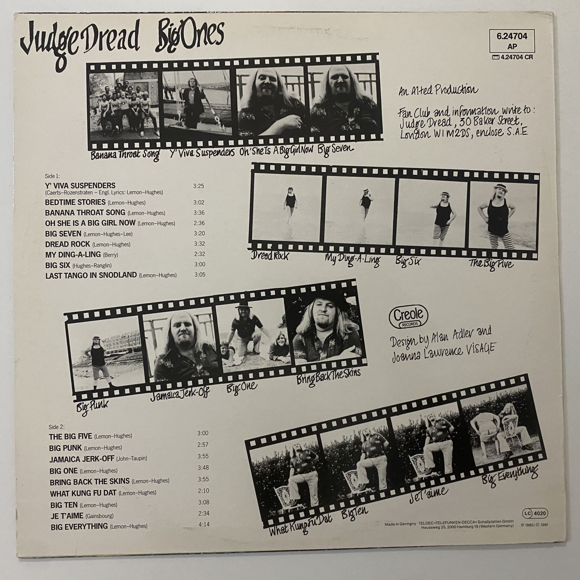 Judge Dread – Big One's Plak, CD, DVD Satın Al