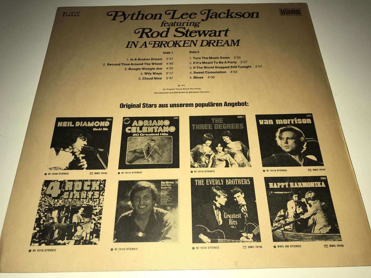 Python Lee Jackson Featuring Rod Stewart – In A Broken Dream Plak, CD, DVD Satın Al