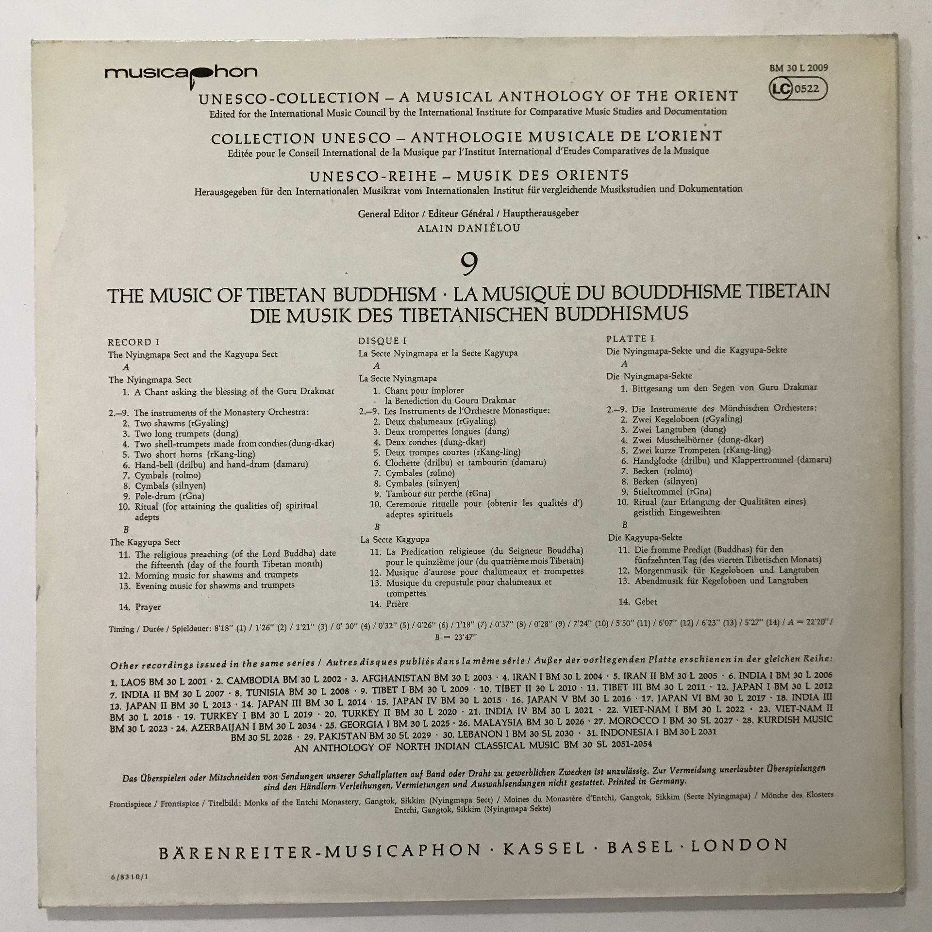 The Nyingmapa Sect / The Kagyupa Sect – Tibet I - The Music Of Tibetan ...