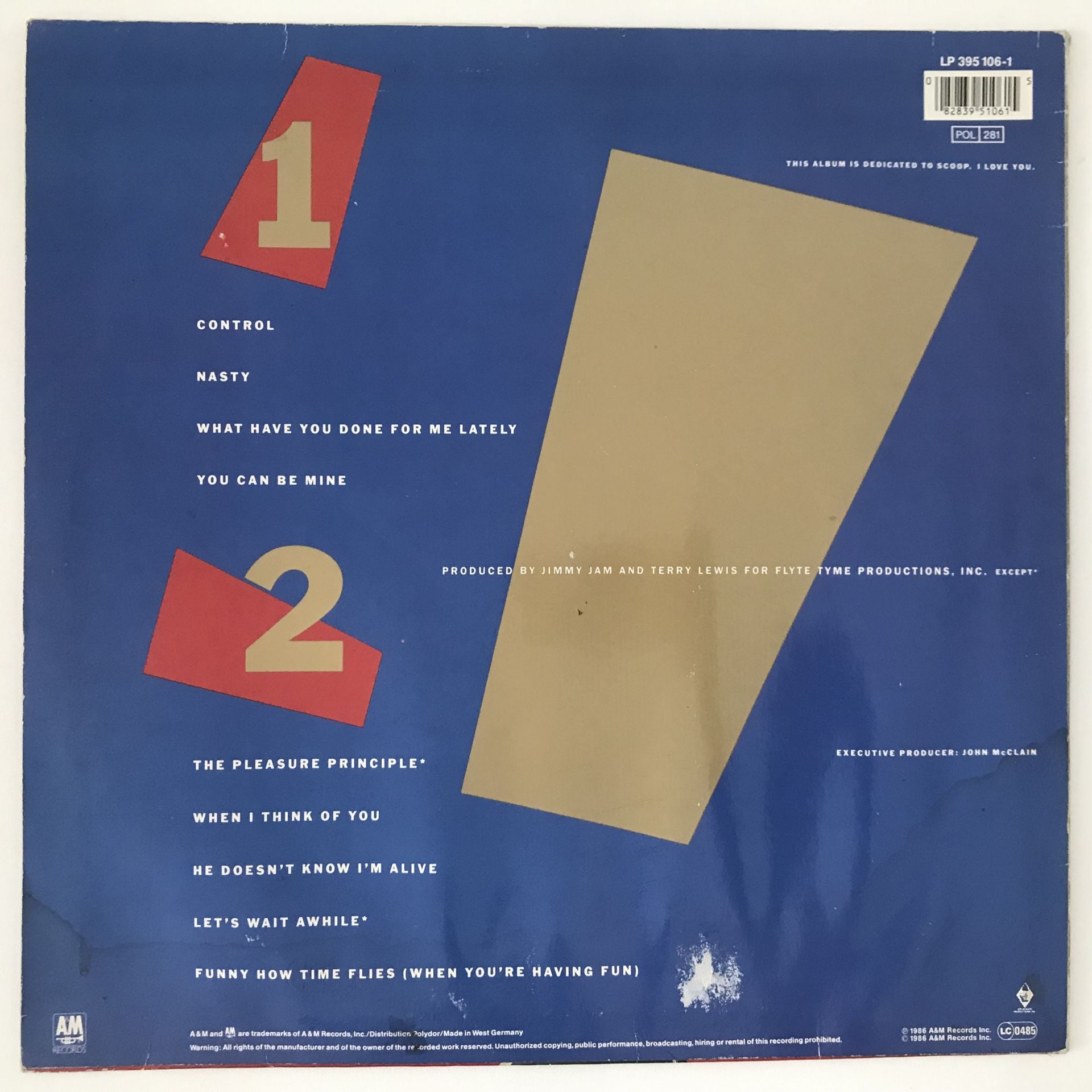 Janet Jackson ‎– Control Plak, CD, DVD Satın Al