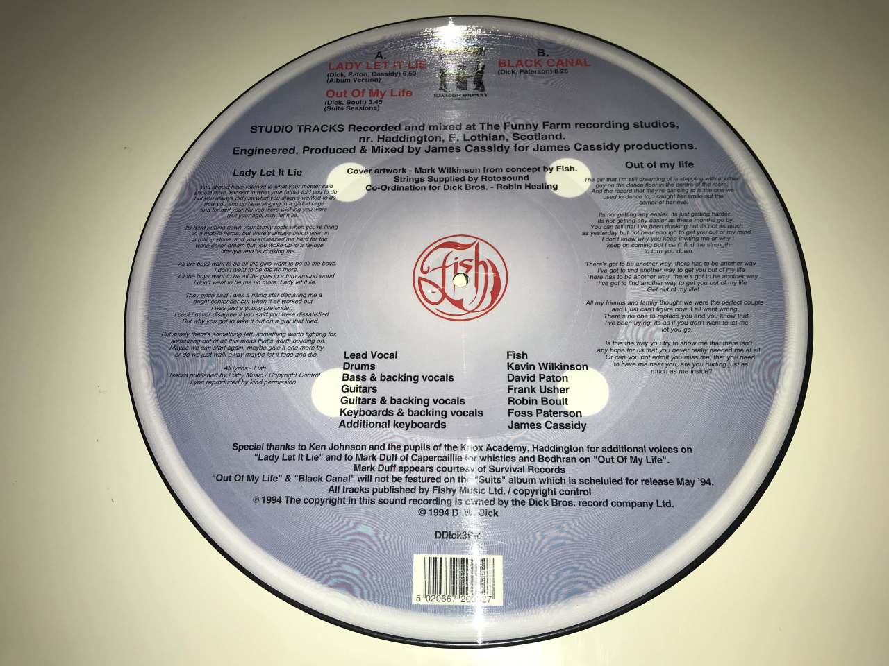 Fish ‎– Lady Let It Lie (Resimli Plak) Plak, CD, DVD Satın Al