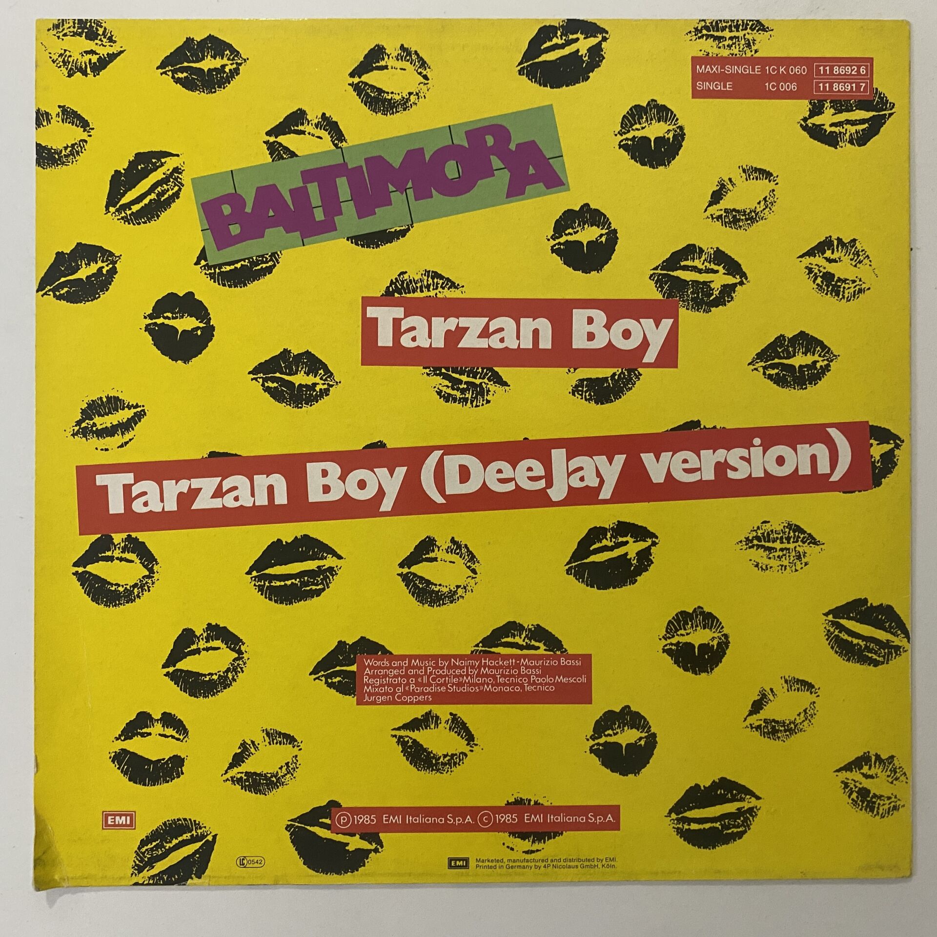 Baltimora ‎– Tarzan Boy Plak, CD, DVD Satın Al