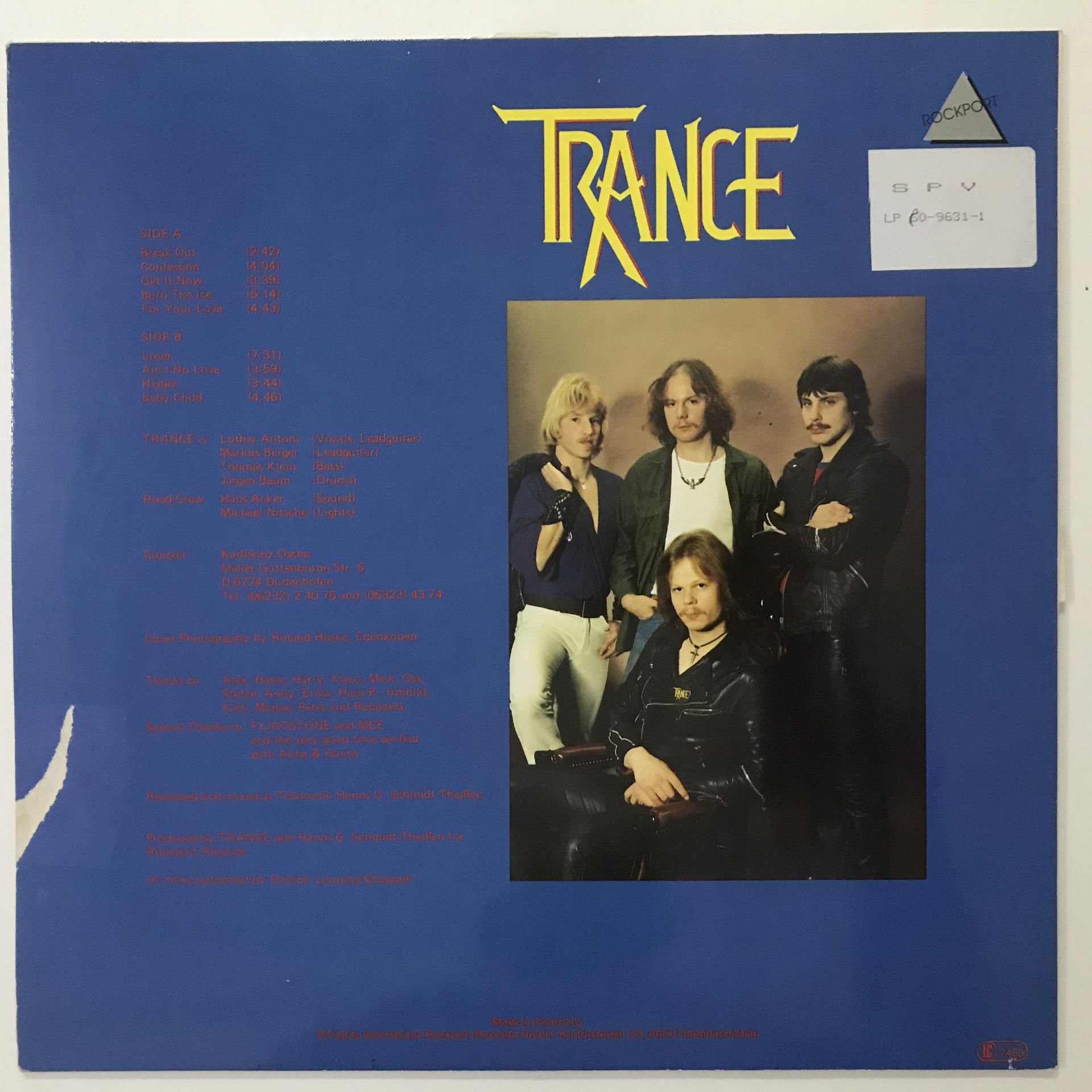 Trance ‎– Break Out Plak, CD, DVD Satın Al
