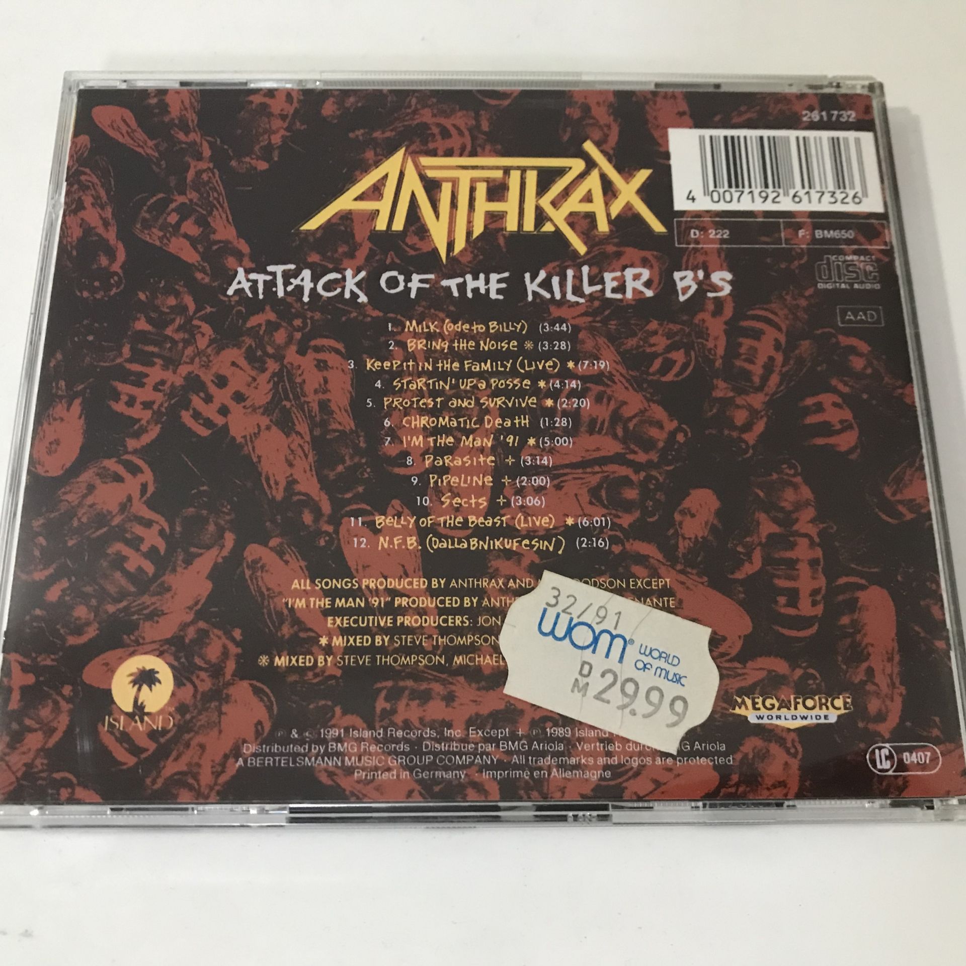 Anthrax – Attack Of The Killer B's Plak, CD, DVD Satın Al
