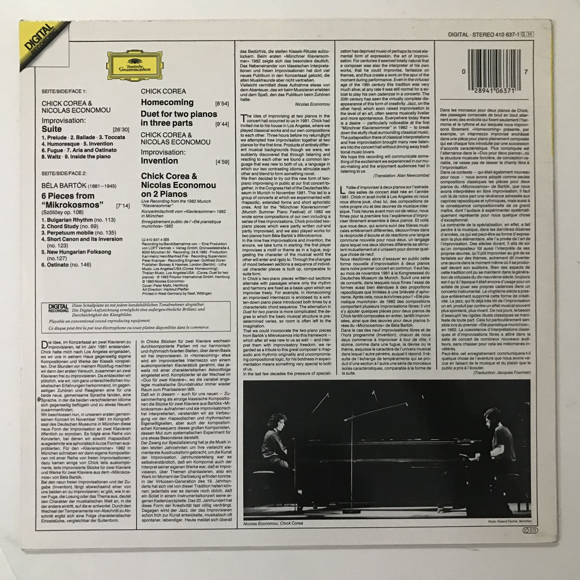 Chick Corea & Nicolas Economou – On Two Pianos Plak, CD, DVD Satın Al