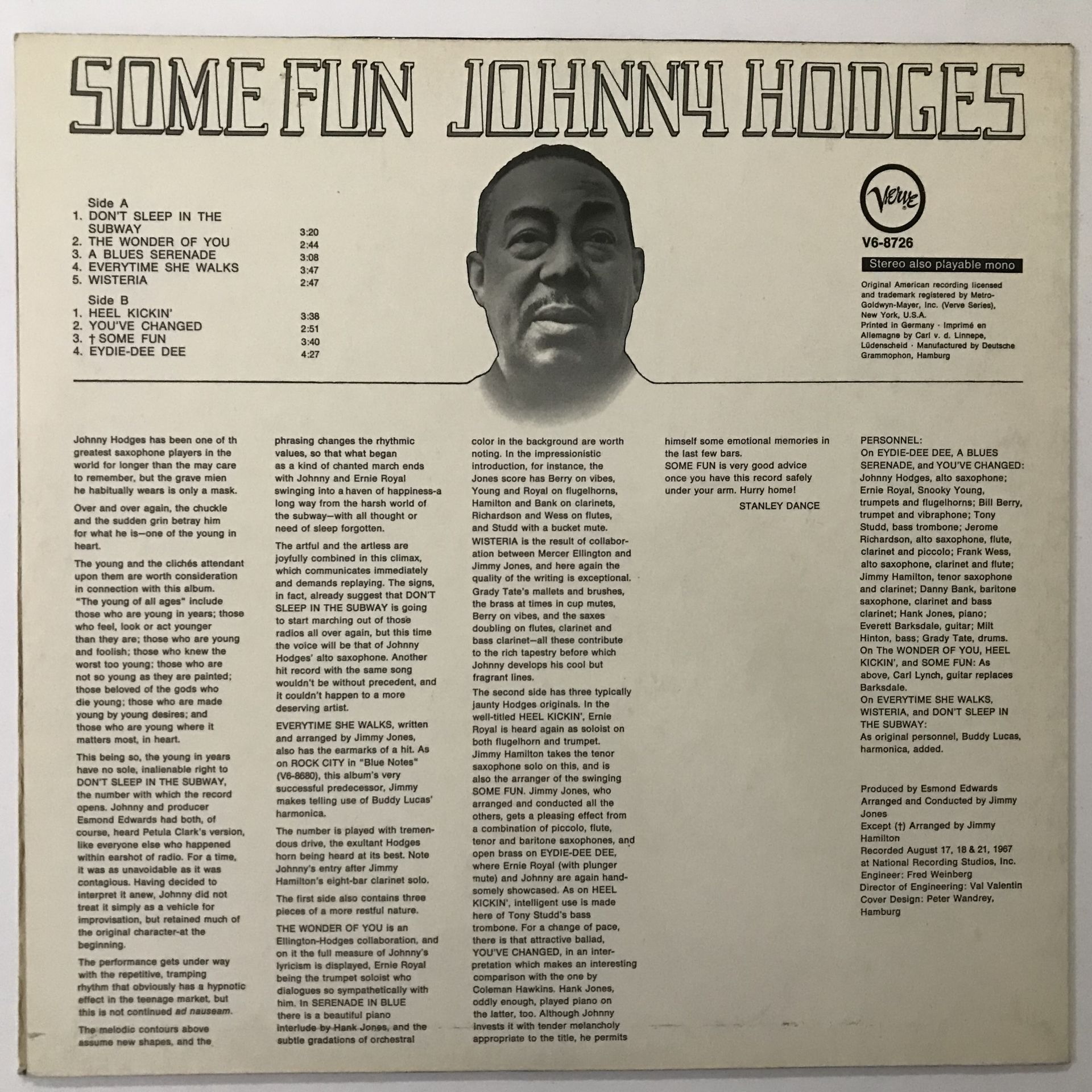 Johnny Hodges – Some Fun Plak, CD, DVD Satın Al