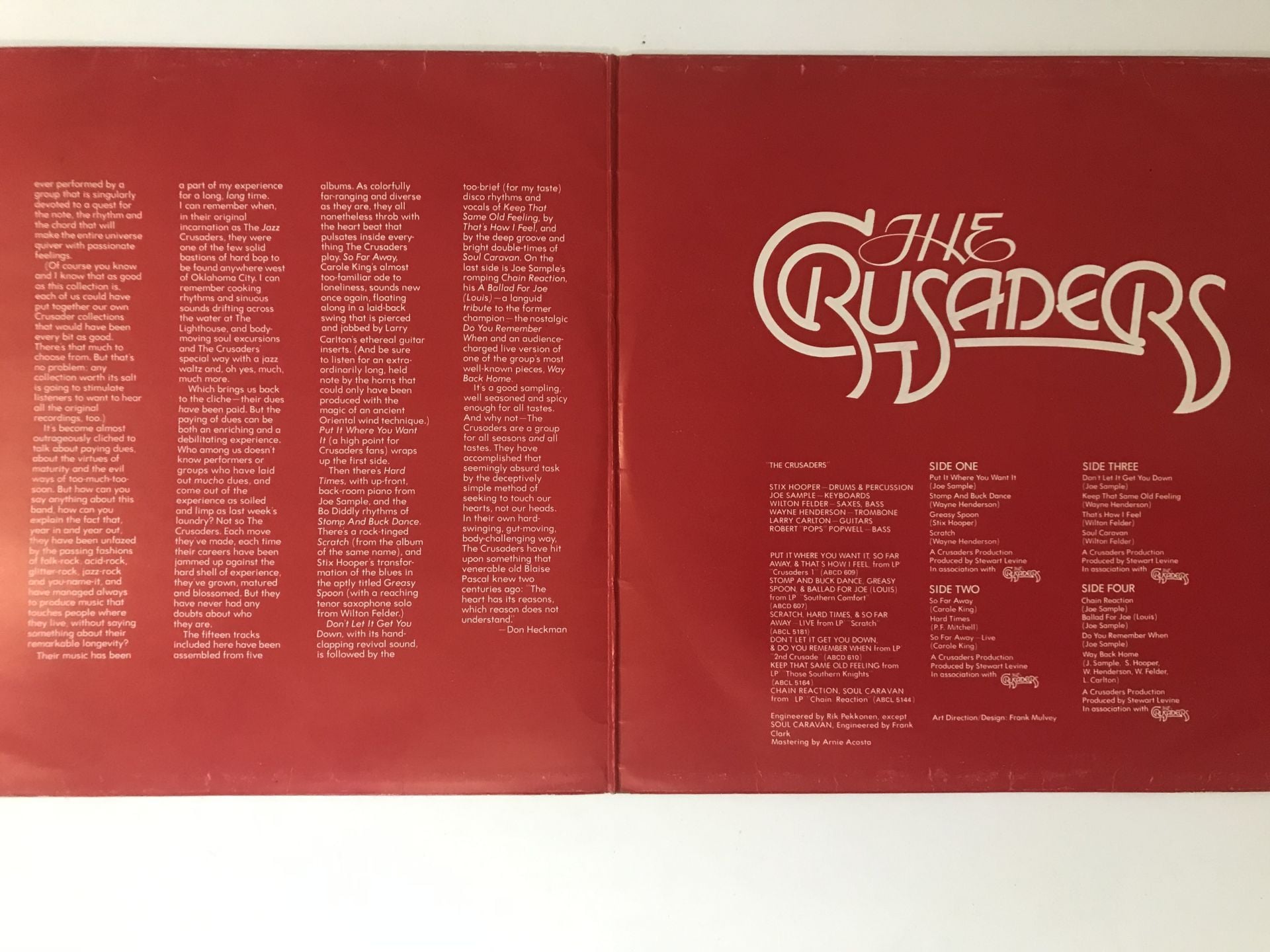 The Crusaders ‎– The Best Of The Crusaders 2 LP Plak, CD, DVD Satın Al