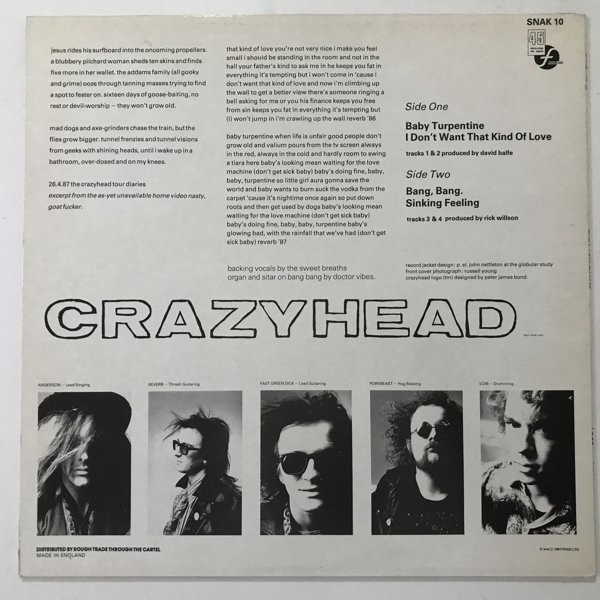 Crazyhead – Baby Turpentine Plak, CD, DVD Satın Al